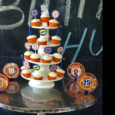 Set of 12 Target Themed Cupcake Toppers - Etsy