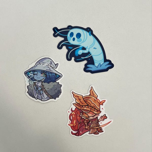 Elden Ring Charms Keychains & Stickers | Dark Souls | Malenia Ranni ...