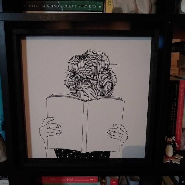 Reading Silhouette Wood Sign | Farmhouse Style Framed Wood Wall Art ...