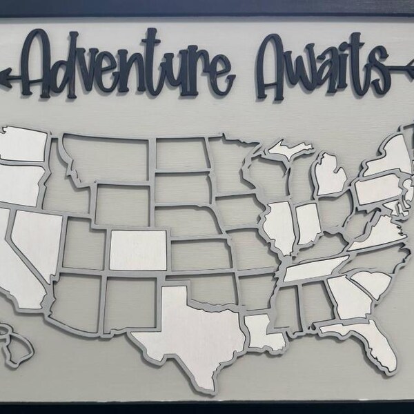 Great Lakes Layered Map, Depth Map, Customized Wood Map, Contour ...
