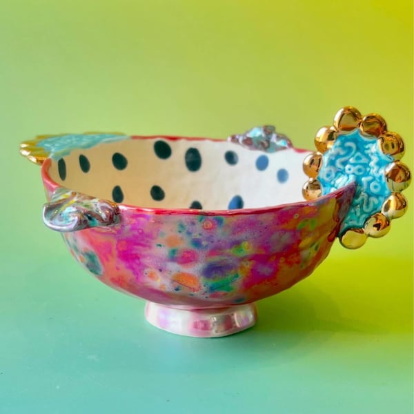 Handmade Pottery Nesting Bowls, Three Coiled Clay Bowls With Coiled ...