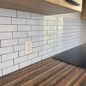 White 3D Metro Self Adhesive Contemporary Splashbacks Mosaics | Etsy