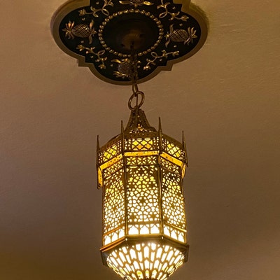 Pineapple Ceiling Medallion, Pineapple Decor, Black and Gold Decor ...