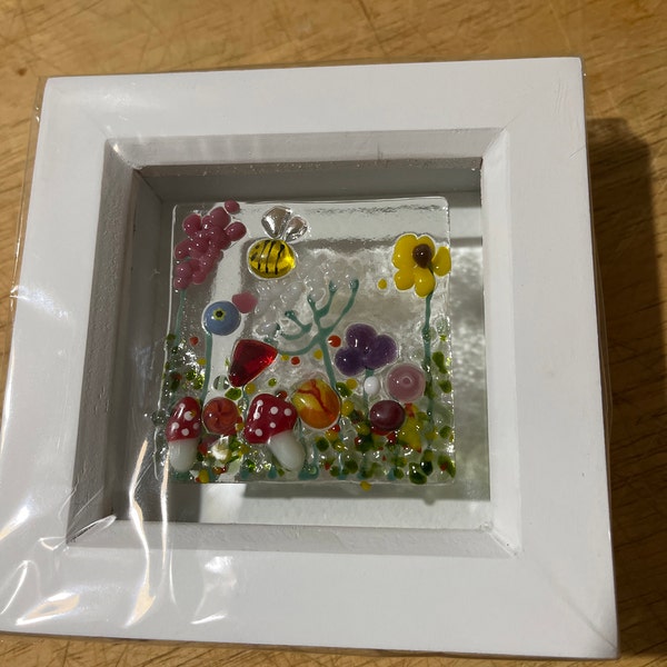 Mini Fused Glass Picture in a Boxed Wood Frame - Etsy