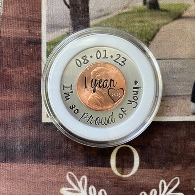 Personalized Sobriety Coin and Case, Sobriety Gift, AA Recovery Gift ...