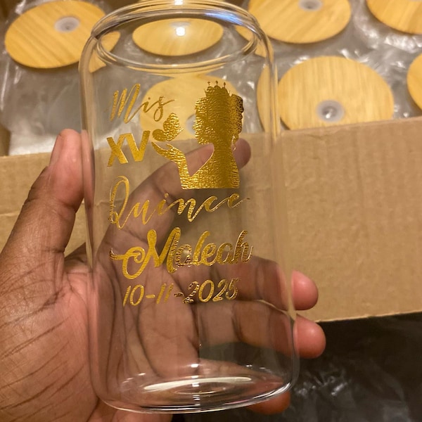 Quinceañera Calcamonia Personalizada Vinilo Para Copas Recuerdos Sweet ...