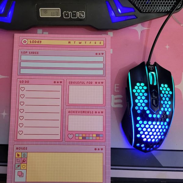 Artsy Aesthetic Daily Planner Pad | Kawaii Art Aesthetic Stationery - Etsy