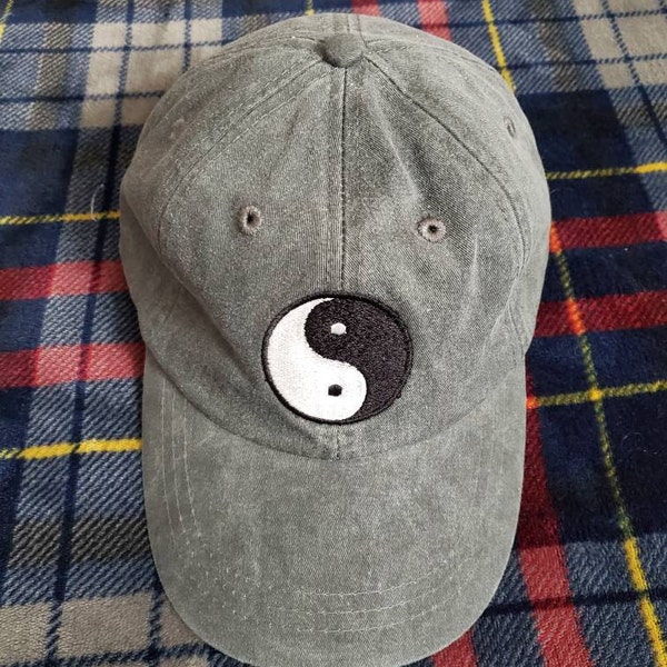 YIN YANG Symbol Hat - Embroidered Chinese Philosophy Men Women Cap ...