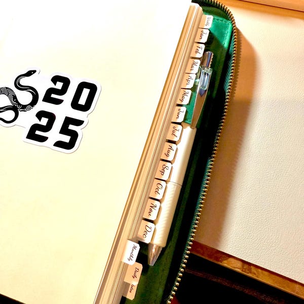 Layered Colorful Month Stickers || Script Month Labels for Planners ...