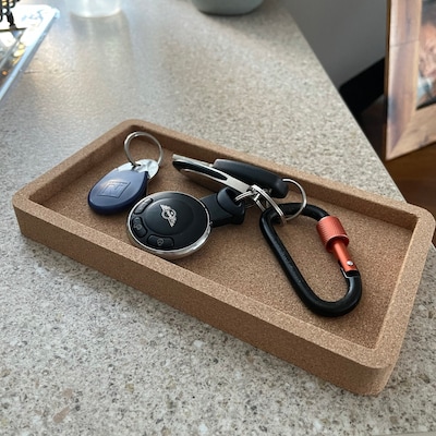 Cork Desk Tray Cork Key Dish Catch All Valet Tray Desk - Etsy