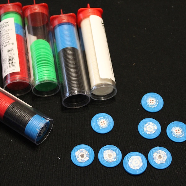 22mm Plastic Game Chips 50ct - Tokens for Tabletop RPG MTG Bingo and ...