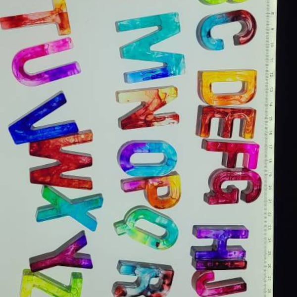 Colorful Resin Letter Set - Etsy