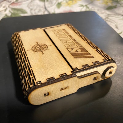 Wooden Card Holder Vector for Laser Business Card Holder PDF - Etsy