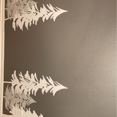 Woodland Tree Silhouette Wall Sticker, Woodland Tree Wall Decal - Etsy