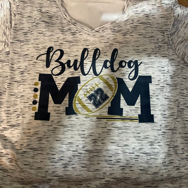 Bulldog Mom Football - .svg .png .pdf .eps .dxf - Instant Download ...
