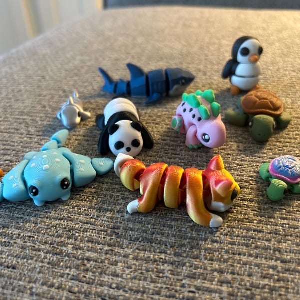 Mini Pocket Pets – 3D Printed Articulated Animals - Fun Collectible ...