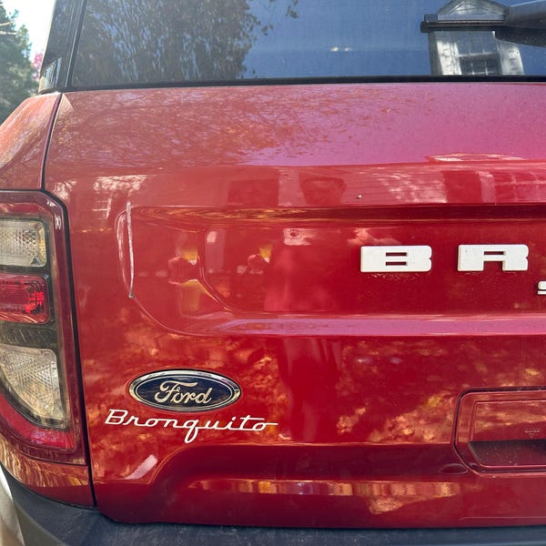 FUNSIZE BRONCO Self Aware Ford Bronco Sport Vinyl Window Sticker for ...
