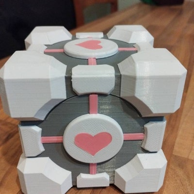 Portal Companion Cube LED Light-up Gift Box, Decor, Gaming Prop ...