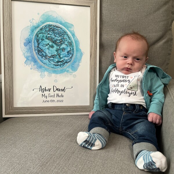 Custom IVF Art Embryo Watercolor Personalized Pregnancy Gift - Nursery ...