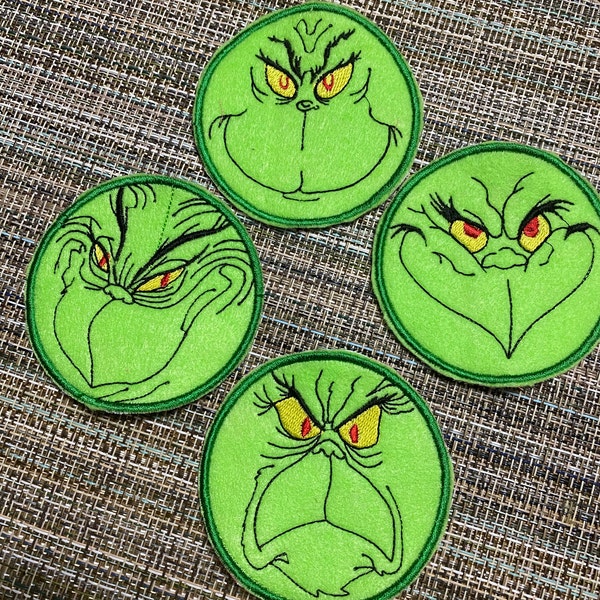 The Grinch Tree Ornaments ITH Machine Embroidery Design, Embroidery ...