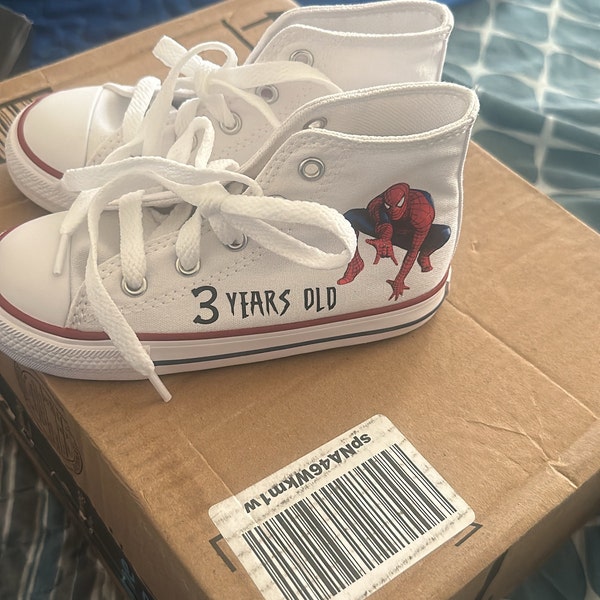 Personalized Spiderman Converse, High Tops, Many Sizes and Colors - Etsy