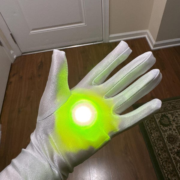 LED Hand Energy Blast Prop Hidden Bright Palm Light up Kit Effect ...