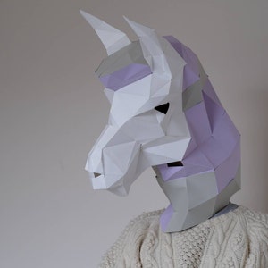 Lama Mask Alpaca Mask Digital Template Halloween Paper Mask - Etsy