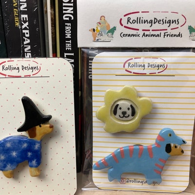 MADE TO ORDER Ceramic Dachshund Magnet Fridge Magnet Dog Mom - Etsy