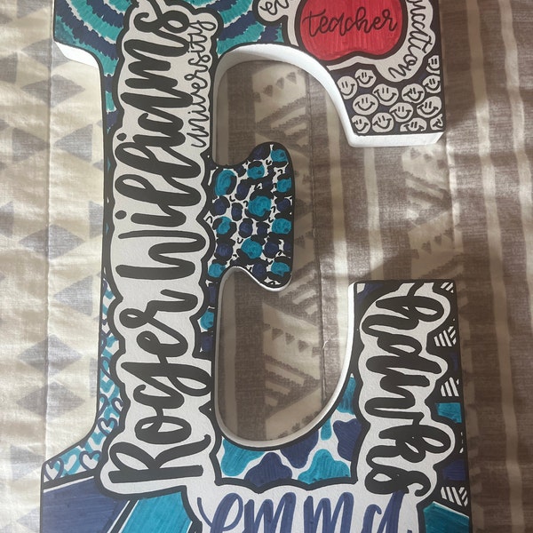 Custom College Wooden Letters - Etsy