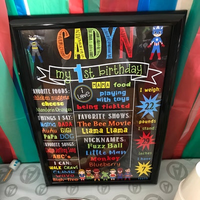 Super Hero Birthday Poster Boy, Super Hero Birthday Banner, Birthday ...