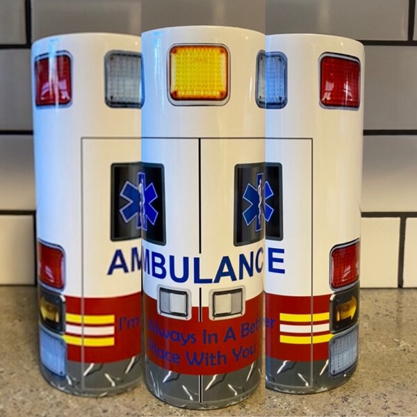 Ambulance EMS EMT Paramedic Straight and 20 Oz Skinny Tumbler ...