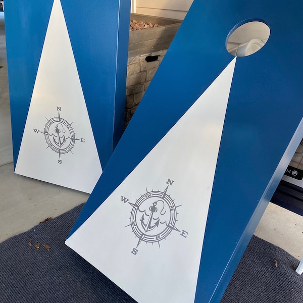 Anchor Compass Vinyl Decal, Car Decal, Navy Decal, Laptop Decal, Boat ...