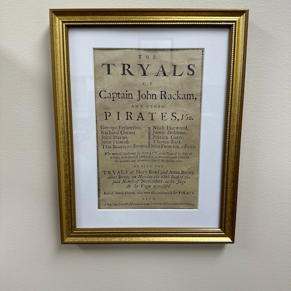 Tryals of Captain Jack Rackham Pirates Anne Bonny Mary Read Aged ...