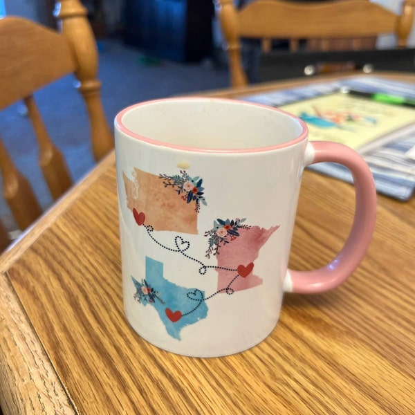 Three State Mugs / Three States Gift / Three State Coffee Cup / Three ...