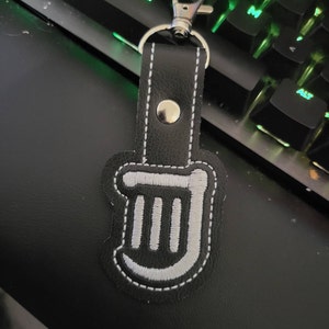 FFXIV Embroidered Job Icon Logo Soul Stone Keychain Fob Reaper - Etsy