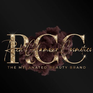Gold Black Beauty Logo, Smoke Logo, Watercolor Logo, Glitter Logo ...