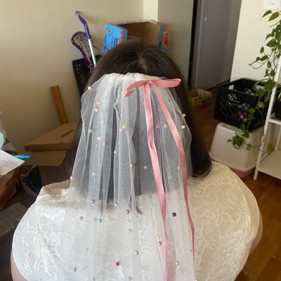 Sequin Hen Party Veil Bride to Be Veil Gift Bachelorette Veil Sparkly ...