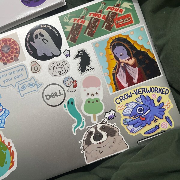 Overworked (crow-verworked) Waterproof Sticker Business Office Humor ...