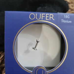 14K White Gold Threadless Push in CZ Labret Stud/tragus/cartilage/conch ...