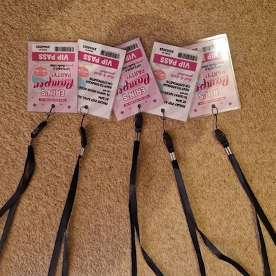 Personalised Pink Sleepover Slumber Party Style VIP Pass & - Etsy UK