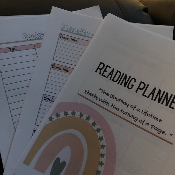 Reading Planner Printable Reading Journal Big Happy Planner Reading ...