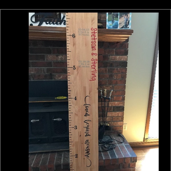 Growth Chart Ruler Add-on -- for the Side -- "loved Beyond Measure" - Etsy