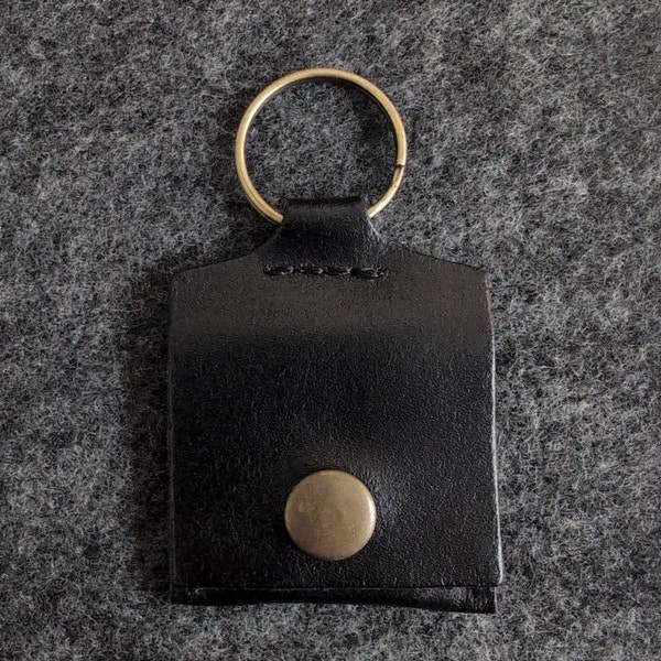 Customized Ring Holder Keychain, Leather Wedding Ring Case Holder ...