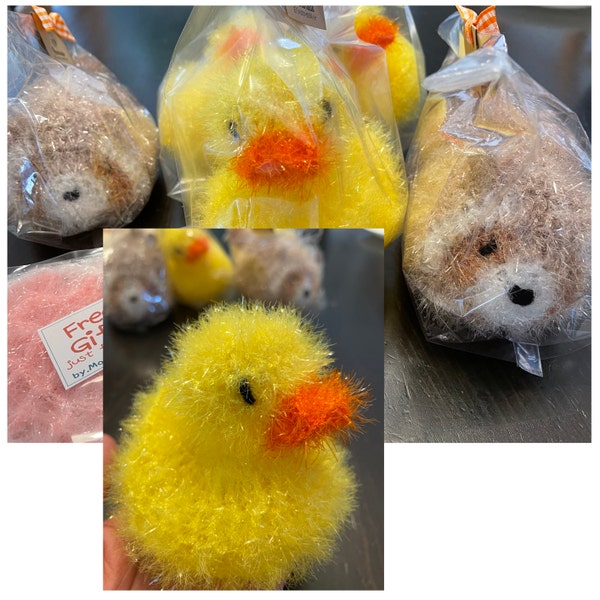 Handmade Dish Scrubby - Rubber Duck Design | Crocheted Scrubber ...
