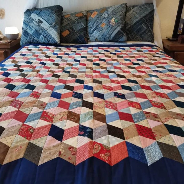 King Sized Patchwork Quilt - Etsy