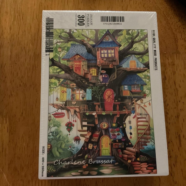 Fantasy Tree House Jigsaw Puzzle Abstract Whimsical Landscape Puzzles ...
