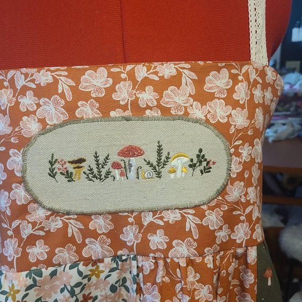 Enchanted Forest Mushrooms Border Machine Embroidery Design, Instant ...