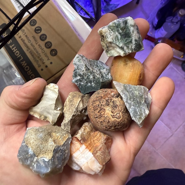 Agate Mix | Tumbling Rough Rocks From Mexico, Brazil, Asia, India | Raw ...