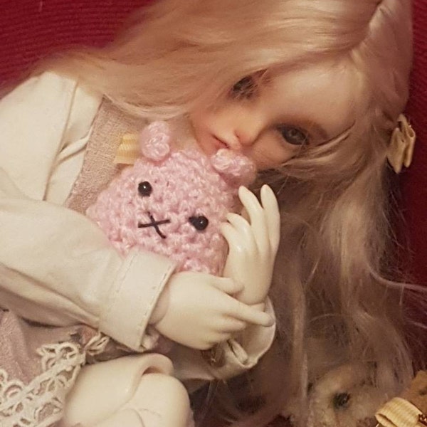 Mohair Hair Champagne Color Organic 100% Natural Silky Doll Wig Blythe ...