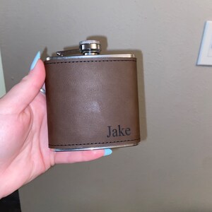 Personalized Flask for Men Leather Flask Flask Personalized - Etsy